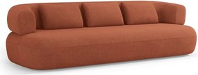 Pohovka z textilie bouclé v terakotové barvě 226 cm Jenny – Micadoni