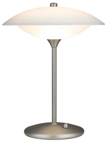 Halo Design 990082 stolní lampa Baroni opál/kartáčovaná ocel, 40cm