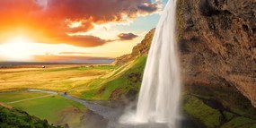 Obraz majestátní vodopád na Islandu Varianta: 120x60