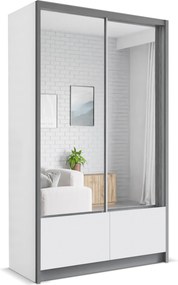 ARK Šatní skříň LINDA, Bílá 150 cm