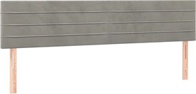 Box spring postel s matrací světle šedá 180x200 cm samet 3127565