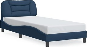 Rám postele s LED bez matrace Hvar modrý 90 x 190 cm textil 3213675