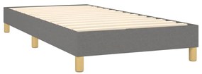 Box spring postel s matrací tmavě šedá 90x200 cm textil,  3126614