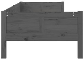 Válenda šedá masivní borové dřevo 90 x 200 cm