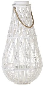 Proutěný lampion bílý 77 cm TONGA Beliani
