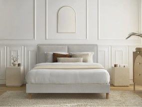 Šedá čalouněná čalouněná dvoulůžková postel s roštem 180x200 cm Mara – Bobochic Paris