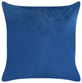 Sada 2 sametových polštářů 45 x 45 cm modré TALINUM Beliani