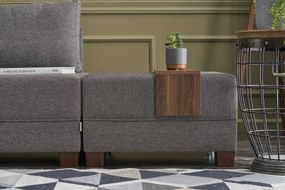 Designová rohová sedačka Ramesha 280 cm hnědá - levá