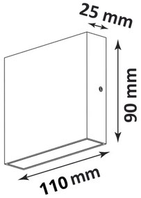 LED Venkovní nástěnné svítidlo CHICAGO LED/3,5W/230V IP44 bílá