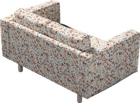 Potah na pohovku IKEA Norsborg 2-místná barva oranžová látka pletený vzor, vzorované
