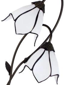 Bílá stolní lampa Tiffany Folwia White – 35x18x61 cm