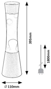Rabalux 7030 - Lávová lampa MINKA 1xGY6,35/20W/230V růžová