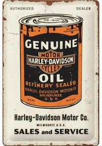 Postershop Plechová cedule: Harley-Davidson - Genuine Oil Can - 30x20 cm