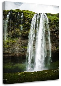 Obraz na plátně Vodopád Les Příroda Hora - 70x100 cm