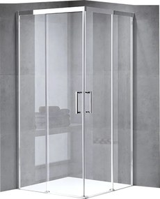 BPS-koupelny Čtvercový sprchový kout HYD-SK90B 90x90 chrom/transparent - bez vaničky