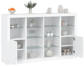 Příborníky s LED osvětlením 3 ks bílé kompozitní dřevo 3209135