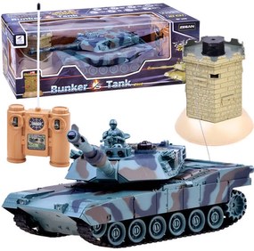 Dálkově ovládaný tank + bitevní bunkr RC0424