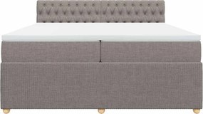 Box spring postel s matrací taupe 200x200 cm textil 3289874