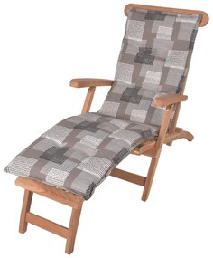 Šedý zahradní podsedák na lehátko 52x170 cm Stoke – Sun Garden