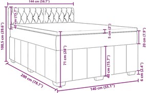 Box spring postel s matrací modrá 140x190 cm textil 3128363