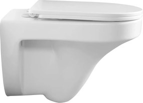 Aqualine Denica závěsná WC mísa 36 x 52 cm Vortex Rimless bílá keramika PS8512