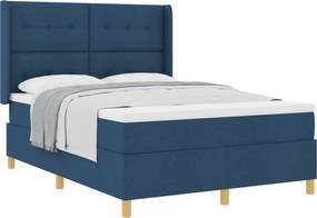 Postel s boxspringem s čelo Modrá 160 x 200 cm textil 3341846