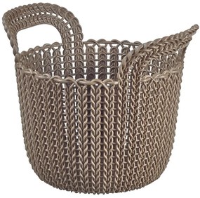 Koš kul. xs knit 3l 226398 hnědošedý