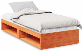 Válenda s matrací voskově hnědá 80 x 200 cm masivní borovice 3324600