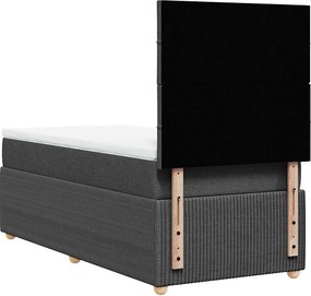 Box spring postel s matrací tmavě šedá 90x200 cm textil 3291940