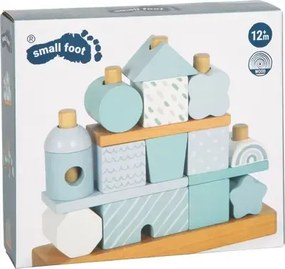 small foot Nasazování na tyč Domeček modrá / od 12 měsíců