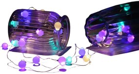 SOLIGHT LED vánoční řetěz barevné koule, 40x LED, 4m, 2x AA