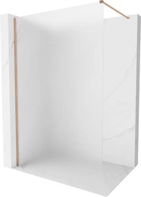 Mexen, Mexen Kioto-X sprchová stěna 90 x 200 cm, matná 10 mm, broušená měď - 800-090-101-65-30-X