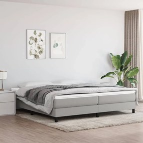 Box spring postel s matrací světle šedá 200 x 200 cm textil 3144101