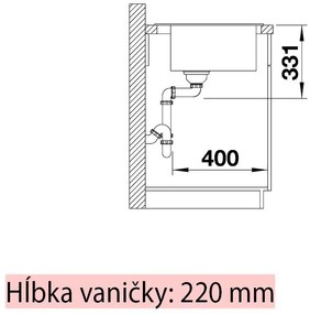 Blanco Pleon 6, silgranitový dřez 615x510x220 mm, 1-komorový, tmavě hnědá, BLA-521688