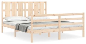 Rám postele s čelem King Size masivní dřevo,  3194121