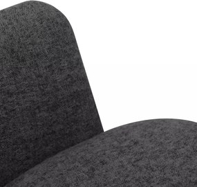 Jídelní židle Cary - 2 ks - textil | tmavě šedé