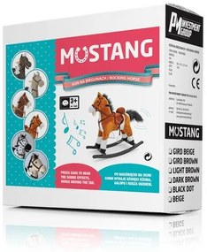 MILLY MALLY houpací koník s melodií MUSTANG tmavě hnědá