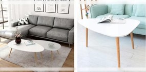 Tutumi Skandinávský konferenční stolek, bílý,100x48x60cm