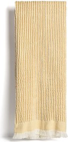 Žlutá/béžová bavlněná pletená deka 100x170 cm Lideba – Kave Home
