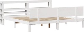 Rám postele s čelem bez matrace bílý 200x200 cm 3306095