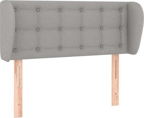 Čelo postele typu ušák světle šedé 83x23x78/88 cm textil 3117552