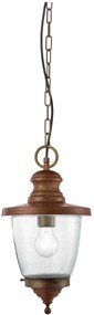 Il Fanale 248.07.ORT Venezia, venkovní závěsná lampa, 1x15W E27, mosaz, bublinkové sklo, výška 40cm, IP23