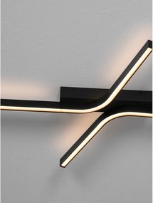 Matně černé hliníkové LED stmívatelné stropní svítidlo 50x100 cm Akro – Nova Luce