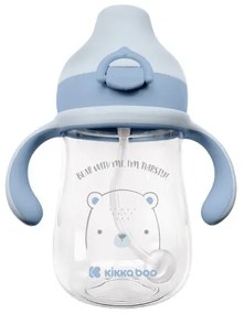 KikkaBoo Hrnek se silikonovým pítkem 300ml 6m+ Bear with me Blue