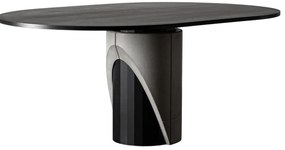 OnaDnes -20% Černý dubový jídelní stůl Lyon Béton Sharp 180 x 120 cm