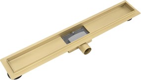 Rea Neox, nerezový odtokový žlab 60 cm, zlatá matná, REA-G4892