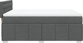 Box spring postel s matrací tmavě šedá 140x200 cm textil 3287106