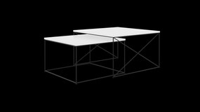 ADRK Furniture Konferenční stolek 2v1 Licco CT-LIC-B-WS