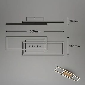 Brilo - LED Stmívatelné stropní svítidlo LED/30W/230V 3000K hnědá