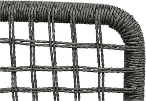 Balkónový set 1+2, stůl, židle umělý ratan barva antracit, kov antracit (58 x 57) cm
